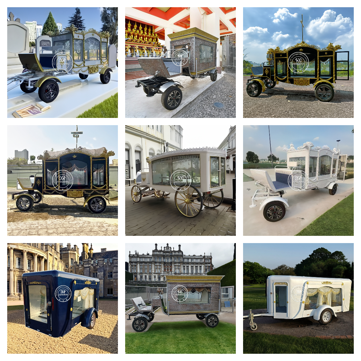 New Metal Material Hearse Trailer New Style Single Axle Trailer for ...