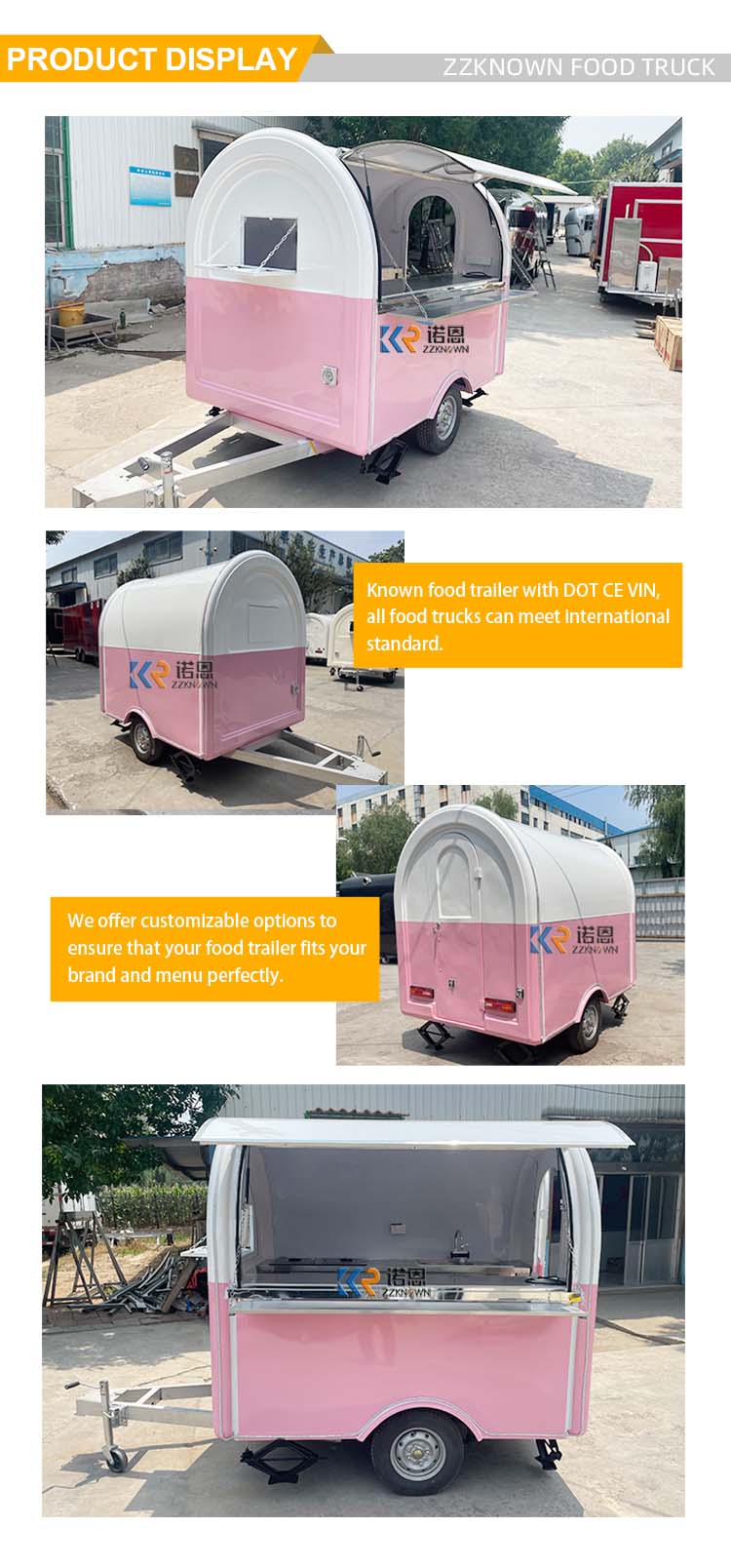 The Most Popular Customized 220 Cm Long Food Cart Food Truck Mobile ...